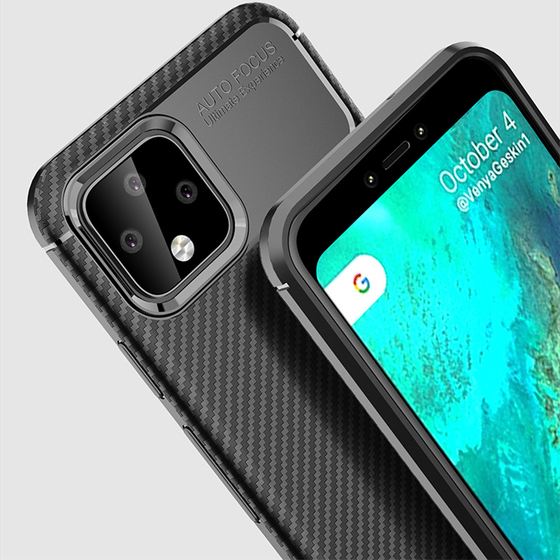 Carbon Fiber Pattern Silicone Case For Google Pixel 4 And XL GPC11 ...