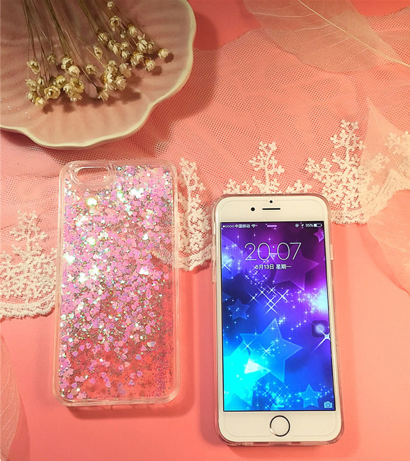 Perfect Glitter Flowing Sequins Cases Cover For iPhone 8 7 6 6S Plus ...