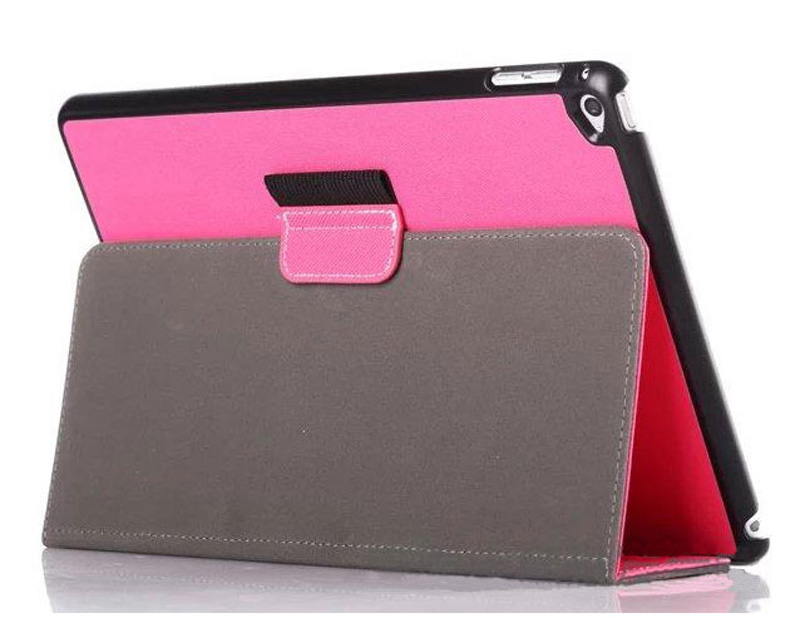 Pink iPad Air 2 Folio Leather Case With Stylus Holder Good Protection ...