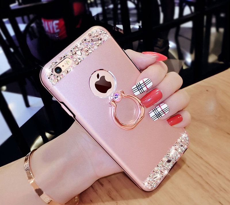 Rose Gold iPhone 8 7 6 And Plus Diamond Metal Protective Cases Covers ...