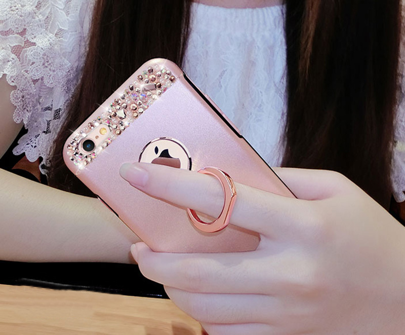 Rose Gold iPhone 8 7 6 And Plus Diamond Metal Protective Cases Covers ...