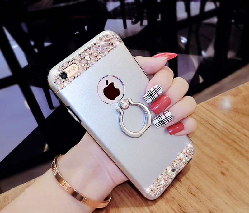 Rose Gold iPhone 8 7 6 And Plus Diamond Metal Protective Cases Covers ...