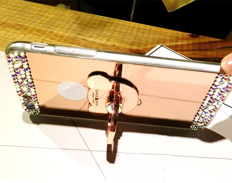 Diamond iPhone 8 7 6 6S SE Plus Cases Covers With Bear Ring IPS711 ...