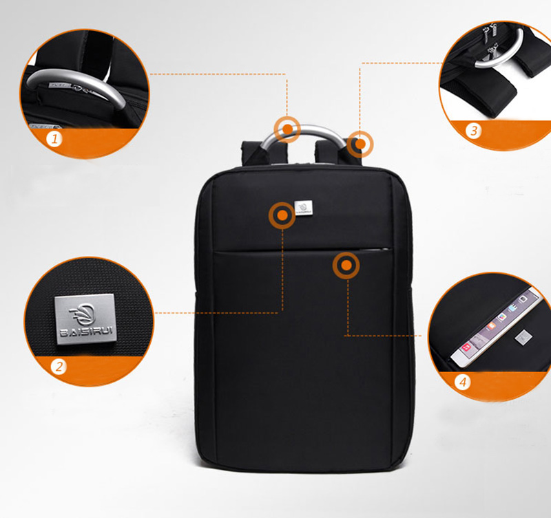 Minimalism Business Laptop Computer Square Backpack Leisure Bag MFB03 ...