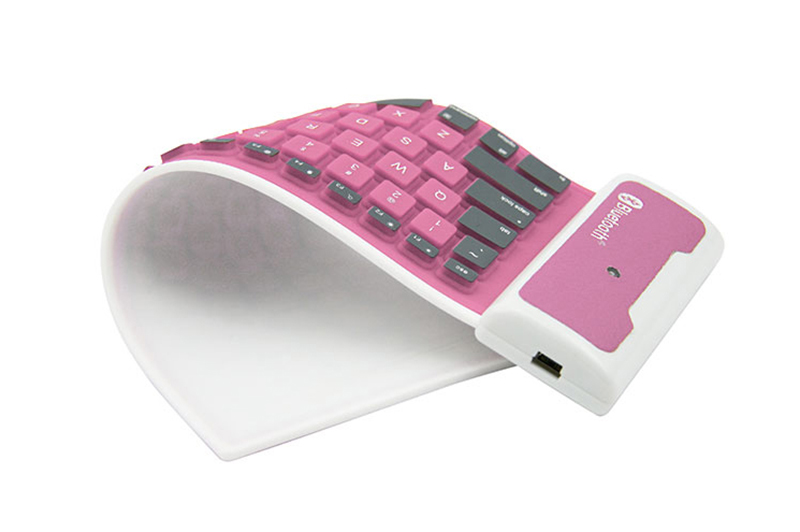 Wireless Bluetooth Foldable Silicone Keyboard For iPad PC Phone PKB05 ...