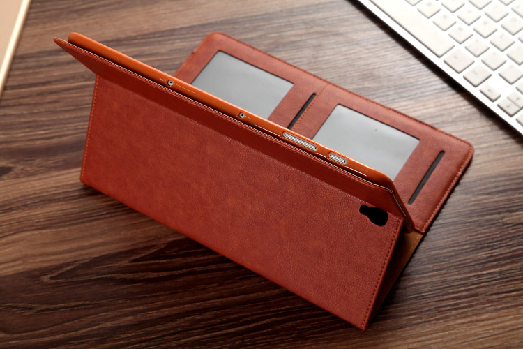 Leather Samsung Galaxy Tab S3 Case Cover With Card Holder And Pen Cap ...