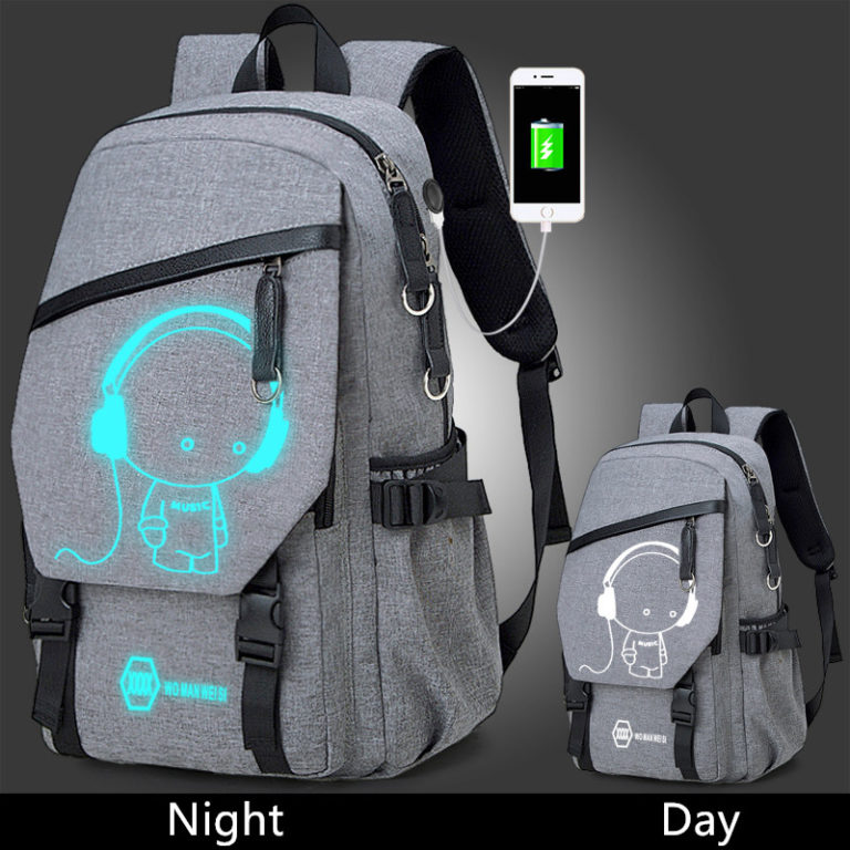 Night Light Pattern With Charge Port Travel Leisure Student Backpack ...