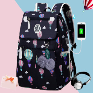 Fashion School Bag Backpack For Girl With Headset And Charging ...